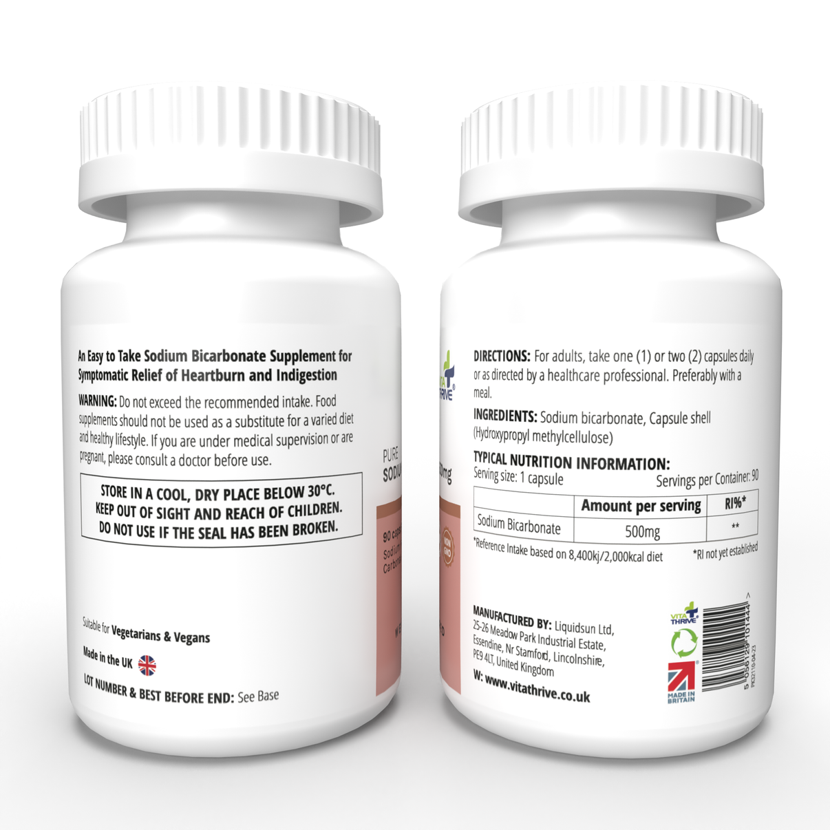 VitaThrive® Sodium Bicarbonate 500mg Capsules